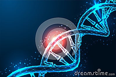 DNA Damage And Genomic Instability, Destroyed Code Futuristic Concept ...