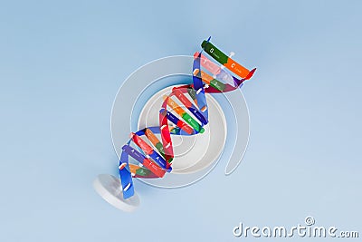 DNA Helix Structure The Fork In The Middle, DNA And Nutrition Effect ...