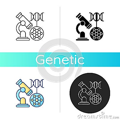 DNA Microarray Icon Cartoon Vector | CartoonDealer.com #208079037
