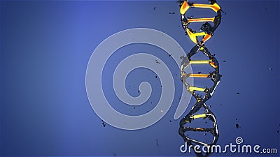 DNA Molecule is Destroyed and Mutates Rotating Stock Footage - Video of ...