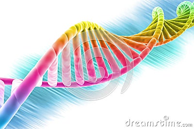 DNA Strand Bright And Colorful Stock Images - Image: 18766654