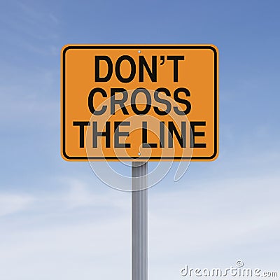 Do Not Cross The Line Stock Photo - Image: 41447328