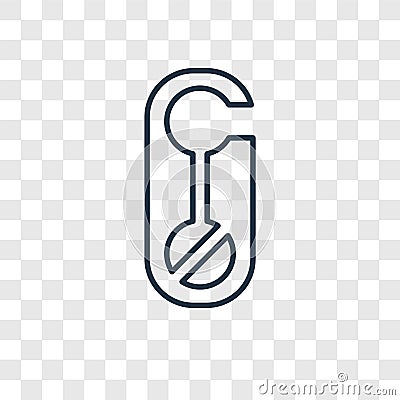 Do Not Disturb Concept Vector Linear Icon Isolated On Transparent ...