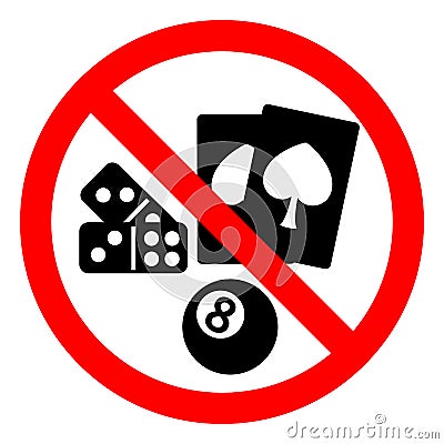 Do Not Gamble Symbol Sign ,Vector Illustration, Isolate On White ...