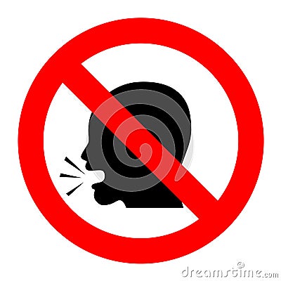 Do Not Make Loud Noises Sign Cartoon Vector | CartoonDealer.com #278565989