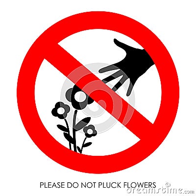 Do Not Pluck Flowers Stock Image - Image: 33305841