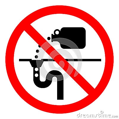 Do Not Pour Down Drain Fields Symbol Sign ,Vector Illustration, Isolate ...
