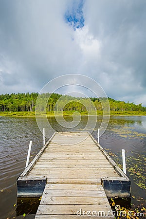 Dock On Pendleton Lake, At Blackwater Falls State Park, West Virginia ...