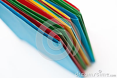 File Folders with Numerical Label Stock Photo - Image of books, number ...