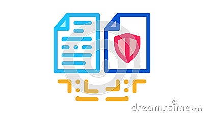 Document Safety Icon Animation Stock Video - Video of item, browser ...