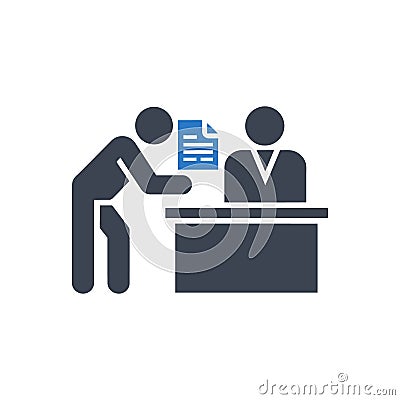 Document Submission Counter Icon Vector Illustration | CartoonDealer ...