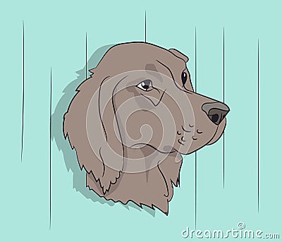 Dog Portrait Profile, Look Down Stock Vector - Illustration of sight ...