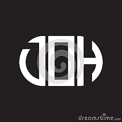 DOH Letter Logo Design On Black Background. DOH Creative Initials ...