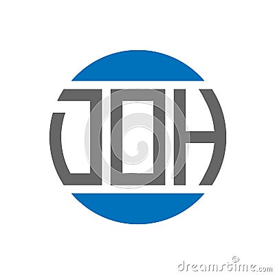 DOH Letter Logo Design On White Background. DOH Creative Initials ...