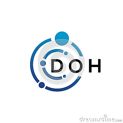 DOH Letter Logo Design On White Background. DOH Creative Initials ...