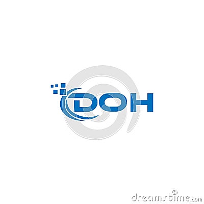DOH Letter Logo Design On White Background. DOH Creative Initials ...
