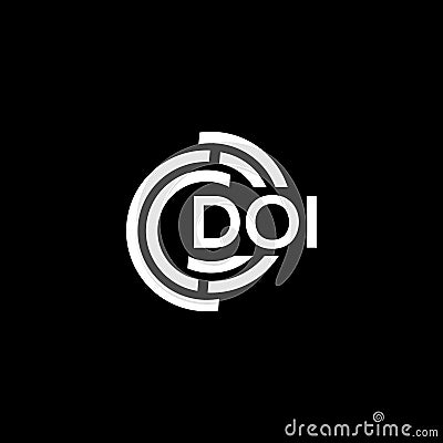 DOI Letter Logo Design On Black Background. DOI Creative Initials ...