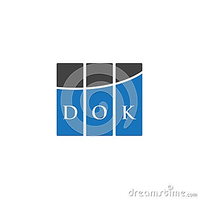 DOK Letter Logo Design On WHITE Background. DOK Creative Initials ...