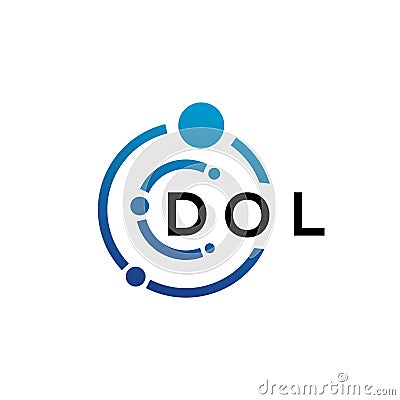 DOL Letter Logo Design On White Background. DOL Creative Initials ...