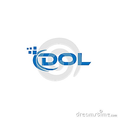 DOL Letter Logo Design On White Background. DOL Creative Initials ...