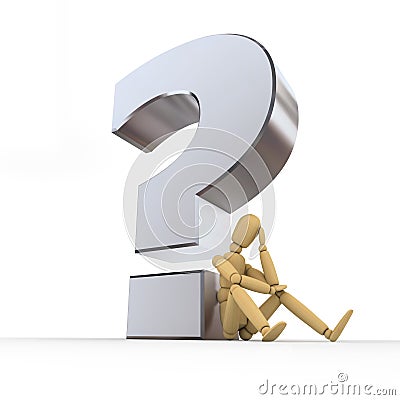 Doll At Question Mark Stock Photo | CartoonDealer.com #11923032