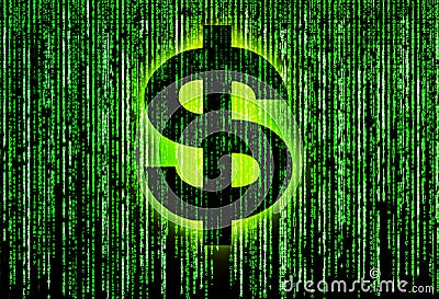 Dollar In Matrix Royalty-Free Stock Photography | CartoonDealer.com ...