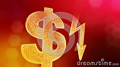 Dollar Sign and Emblem of Lighting Bolt. Finance Background of Luminous ...