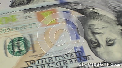 100 Dollars Falling Down Macro Stock Video - Video of macroshot, deep ...