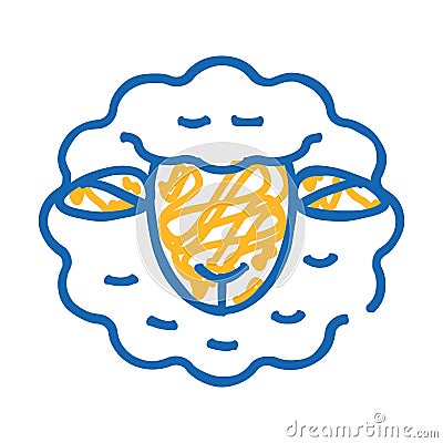 Dolly Sheep Clone Icon Doodle Illustration | CartoonDealer.com #336946322