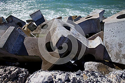 Dolos, Concrete Block Geometric Shape At Sea Royalty-Free Stock Image ...