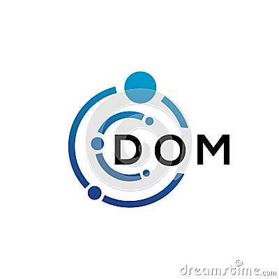 DOM Letter Logo Design On White Background. DOM Creative Initials ...