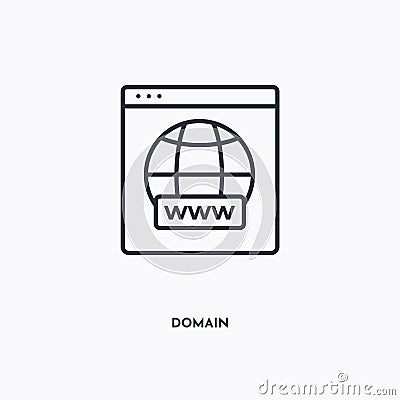 Domain Outline Icon. Simple Linear Element Illustration. Isolated Line ...
