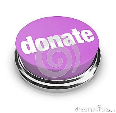 Donate - Purple Button Royalty Free Stock Images - Image: 9685479