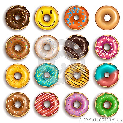 Donut Icing Numbers Digits - 8, 9, 0. Font of Donuts. Bakery Sweet ...