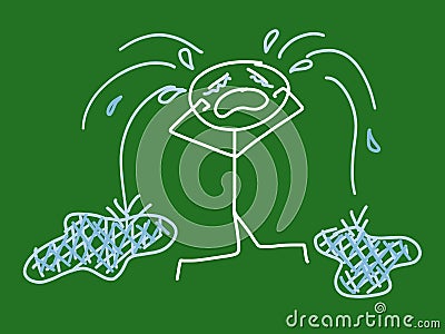 Doodle Crying Royalty Free Stock Image - Image: 35539496