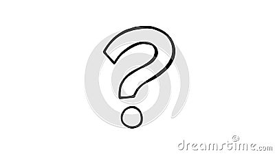 Black Question Mark Animation, Spinning on a White Background Stock ...