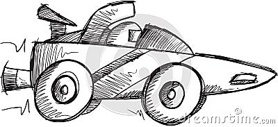 Doodle Race Car Vector Stock Vector - Image: 50984363