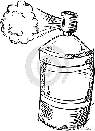Doodle Spray Can Vector Stock Vector - Image: 55923004