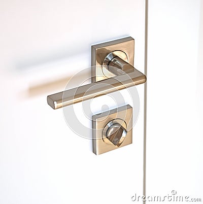 Door Integrated Lock, Consisting Of A Rotating Metal Handle And A ...