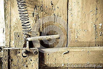 Human Brain Door with Keyhole Concept Made from Metal Gears Stock Image ...