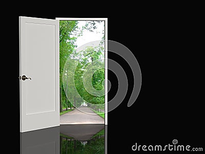 Door Open In The Real World Stock Photo - Image: 5745520