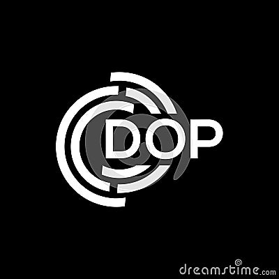 DOP Letter Logo Design On Black Background. DOP Creative Initials ...