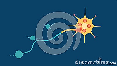 Dopamine Release An Illustration Of A Neuron Firing Showing ...