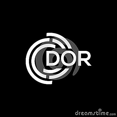 DOR Letter Logo Design On Black Background. DOR Creative Initials ...