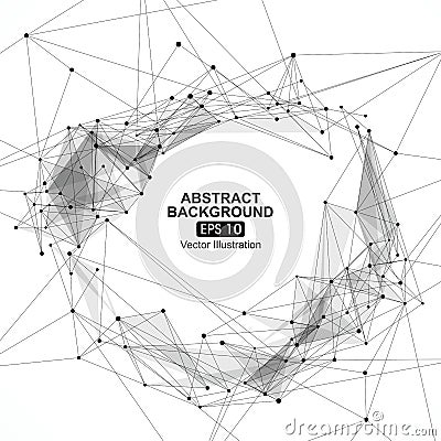 Dot, Line And Surface Consisting Of Abstract Graphics. Stock Image ...