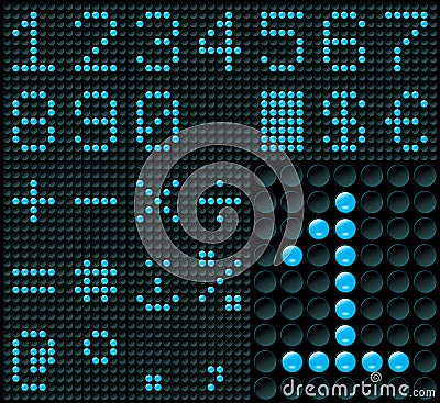 Dot-matrix Digits Stock Image - Image: 11968781