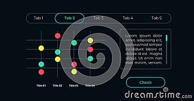 Dot Plot Diagram UI Element Template Vector Illustration | CartoonDealer.com #261967904