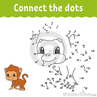 Dot To Dot. Draw A Line. Handwriting Practice. Learning Numbers For ...