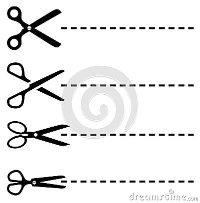 Dotted Cut Line Scissors Royalty Free Stock Image - Image: 23329116