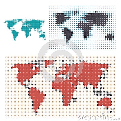 Dotted Map Designs Vector Illustration | CartoonDealer.com #51491306